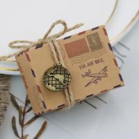 China FDA Eco Vintage Postmail Christmas Candy Paper Chocolate Box for sale