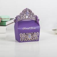 China 230g Whitecard Elegant Crown Childrens Wedding Favour Boxes for sale