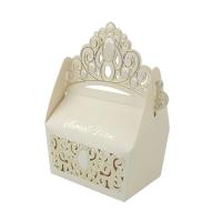 China 230g Whitecard Elegant Crown Childrens Wedding Favour Boxes for sale