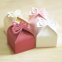 China Exquisite Laser Cut Pearlized Paper Wedding Favor Chocolate Boxes for sale