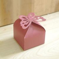 China Luxury Embossed Pearlized Wedding Favour Gift Boxes  With Bow for sale