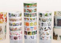 China Mutlicolor Single Sided Adhesive Kawaii Decorative Washi Tape for sale