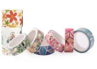 China Mutlicolor Single Sided Adhesive Kawaii Decorative Washi Tape for sale