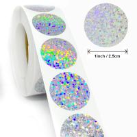 China 100 Microns Full Color 2.5CM Glitter Sparkle Star Metallic Label Stickers for sale