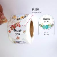 China Vinyl Round Flower Personalised Thank You Stickers for sale