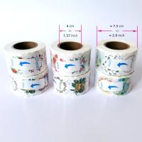 China UV Varnishing Vinyl Pre Printed Die Cut Circle Roll Custom Sticker Labels for sale