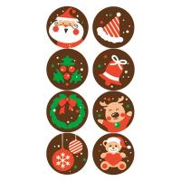 China 500g/Roll Decoration Self Adhesive Christmas Gift Custom Sticker Labels for sale
