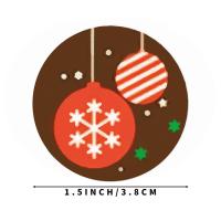 China 500g/Roll Decoration Self Adhesive Christmas Gift Custom Sticker Labels for sale