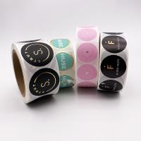 China Eco Friendly Vinyl Circle Gold Stamping Labels Watherproof for sale