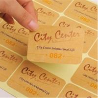 China 100μM Adhesive Stamping Kraft Oilproof Food Packaging Labels for sale