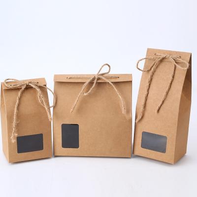 China Biodegradable Food Safe Medium 250g Kraft Paper Gift Bags for sale