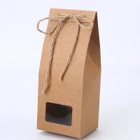 China Biodegradable Food Safe Medium 250g Kraft Paper Gift Bags for sale