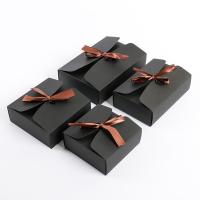 China Whitecard Kraft Paper Gift Boxes With Ribbon for sale