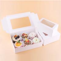 China Kraft Paper Packaging Dessert Gift Box Cupcake Packing Box with Clear Window for sale