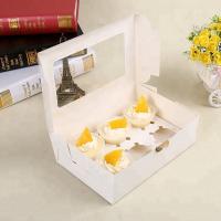 China Kraft Paper Packaging Dessert Gift Box Cupcake Packing Box with Clear Window for sale