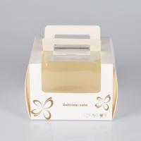 China Clear Handle Wedding Cake Favor Boxes With Transparent Window for sale