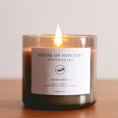 China Heat Resistant Self Adhesive Aroma Candle Safety Square Sticker Labels for sale