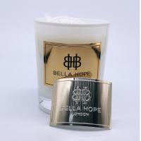 China Heat Resistant Self Adhesive Aroma Candle Safety Square Sticker Labels for sale