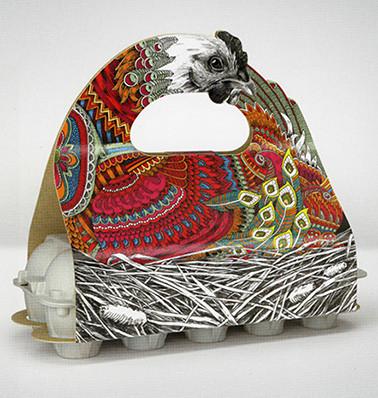 China Matte CMYK Egg Basket Paperboard Gift Packaging Box for sale