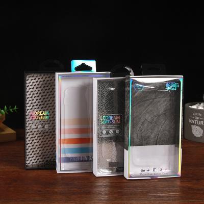 China Gloss Lamination Hanger Hole Cell Phone Clear Packaging Box for sale