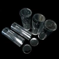 China Cylinder Shape Stationery Clear PVC Packaging Box CMYK Printing for sale