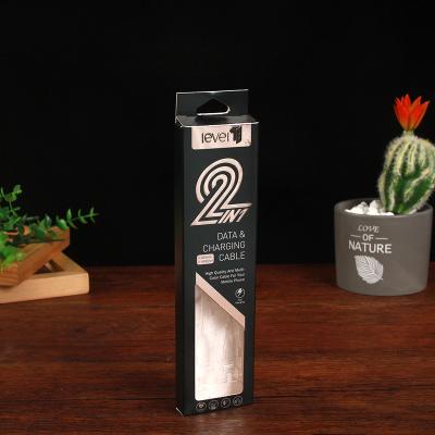 China Eyebrow Pencil Box Earphone Packaging Box USB Cable Gift Box with Stamp for sale