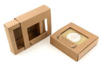 China Kraft Gift Box with Window Recycled kraft Paper Gift Set Packaging Box for sale