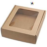 China Tuck Flap Punch Partition CMYK Kraft Paper Gift Boxes Paper Box with Window for sale