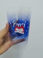 China Clear PVC Insert of double wall Plastic Tumbler for sale