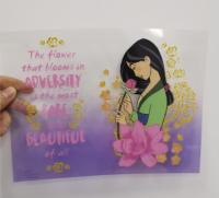 China BPA Free Clear Insert Printing Stickers for Double Wall Plastic Tumbler for sale