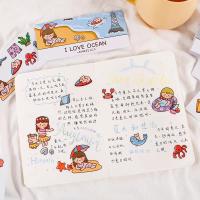 China DIY Decoration Notebook Removable PMS Vinyl Cartoon Sticker Label Adhesive for sale
