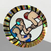 China Hot Stamping Sticker Gold Foil Labels Holographic Security Metallic Labels for sale