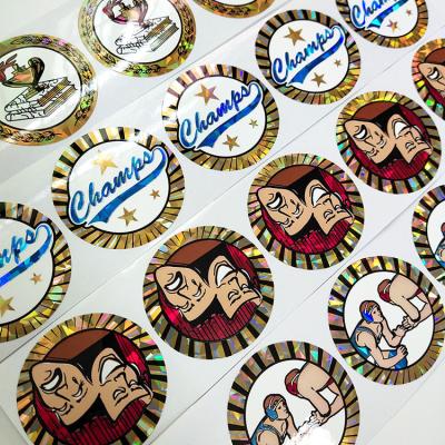 China Adhesive Printable Foil Sticker Paper CMYK Clear Foil Labels for sale