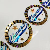 China Adhesive Printable Foil Sticker Paper CMYK Clear Foil Labels for sale