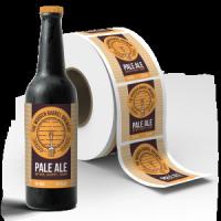 China Adhesive Waterproof Beer Labels Veuve Clicquot yellow labels for sale