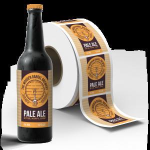 China Adhesive Waterproof Beer Labels Veuve Clicquot yellow labels for sale