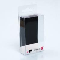 China Stamping Clear PVC Packaging Box Embossed Logo With Hanging Hook for sale