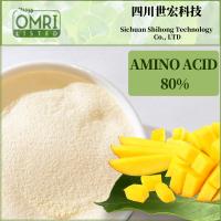 China Natural Amino Acid Powder Fertilizer 80% Bio Organic Plant-Based Soil Conditioner with 4-6kg/Acre Foliar Application for sale