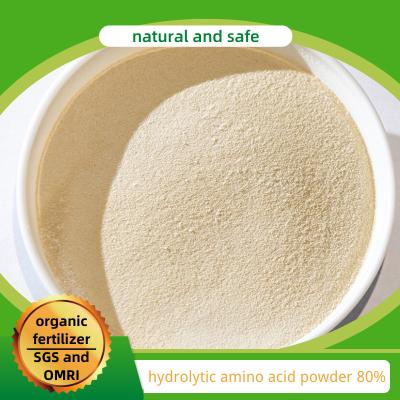 China Amino Acid Powder Fertilizer 80% Hydrolysate High Nitrogen 14% for Fruits Vegetables Crops for sale