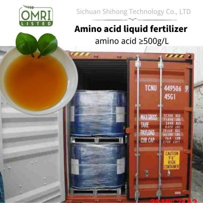 China Organic Nitrogen Fertilizer Enzymatic Hydrolysis Amino Acids 50% 8-0-0 OMRI for Foliar Irrigation for sale