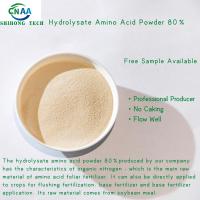 China Hydrolysate Amino Acid Powder 80% Water Soluble Organic Foliar Fertilizer High Free Amino Acids for sale