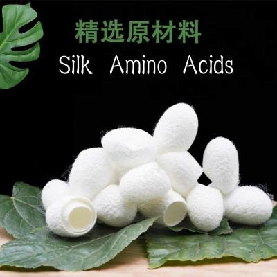 China Cosmetic Grade Silk Amino Acid Powder 90% Total Amino Acid Water Soluble for Skin Care for sale