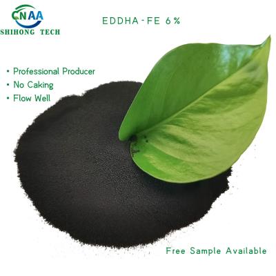 China EDDHA FE 6% Chelated Iron Fertilizer for Agriculture - 100% Water Soluble Microelement Supplement with 4-9 pH Range for sale