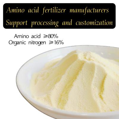 China Amino Acid Powder Organic Nitrogen Fertilizer 15-1-1 pH 4-5 for Foliar and Irrigation Use for sale
