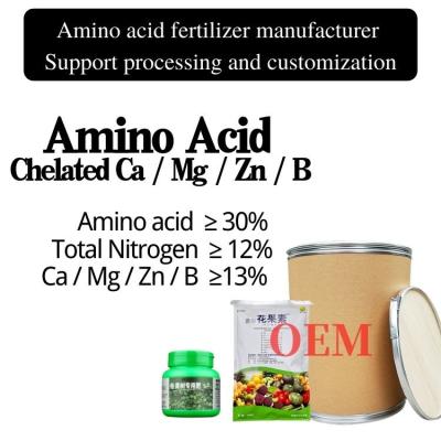 China Ca Mg Zn B Chelate Amino Acid Powder Fertilizer 4-5 pH for Micronutrient Supplement for sale