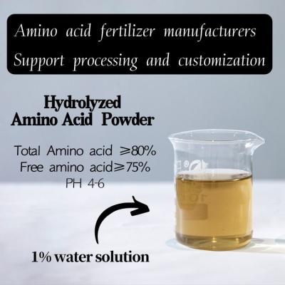 China OMRI Certified 80% Free Amino Acid Powder Organic Nitrogen Fertilizer for Foliar and Irrigation Use for sale