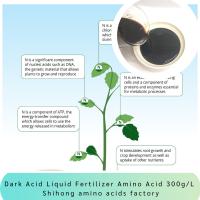 China Dark Acid Liquid Amino Acid Fertilizer 300g/L Chloride Free for Crop Nutrition for sale