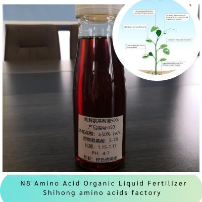China Enzymolysis Liquid Amino Acid 50% with 100g/L Free Amino Acid Density 1.15-1.17 for Foliar Spray for sale