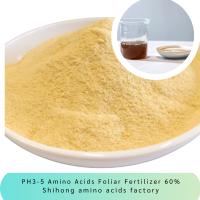 China Amino Acids Foliar Fertilizer 60% Powder PH3-5 65072-01-7 No Caking Light Yellow for sale