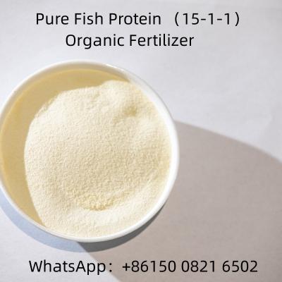 China Organic Fish Amino Acid Fertilizer 15-1-1 Pure Protein Dry Powder from Cod Hydrolysate for sale